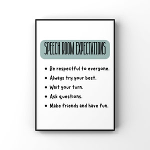 Speech Room Decor -digital Printables Instant Downloads. Therapy, Decor ...