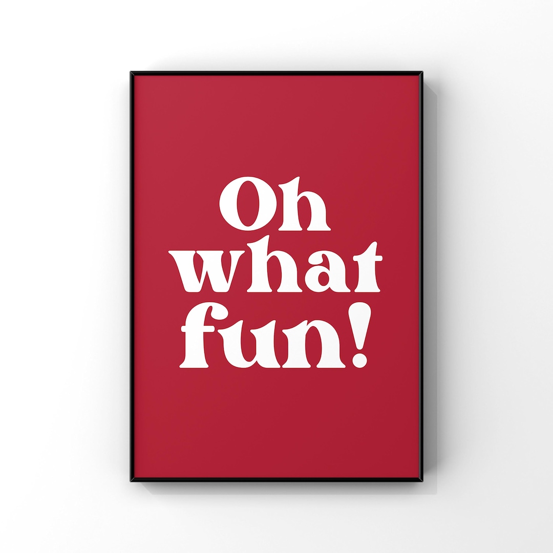 Oh What Fun Digital Printable Instant Download Decor Red Christmas - Etsy