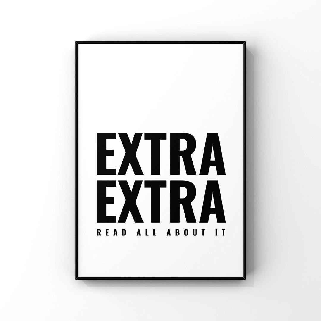 Extra Extra Read All About It - Digital Printable - Instant Download ...