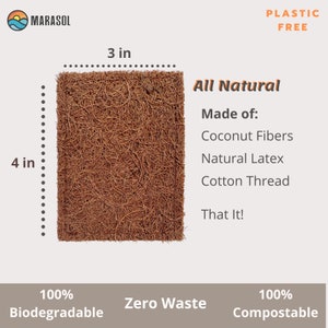 Scrub Pad & Soap Saver Pad - 2, 4, 6 Pack | Coconut Fiber, Compostable ...