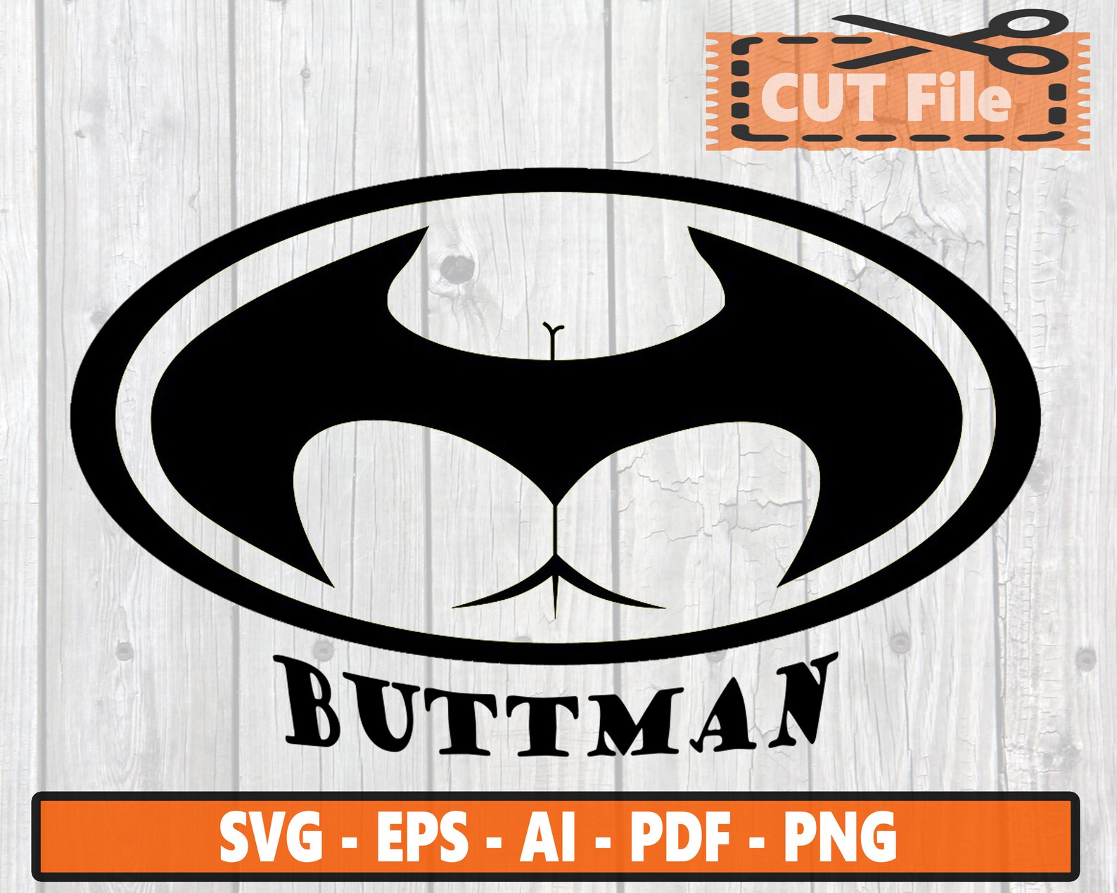 Buttman SVG Butt Man Silhouette Buttman Cricut File AI, PDF, Svg, Jpg ...