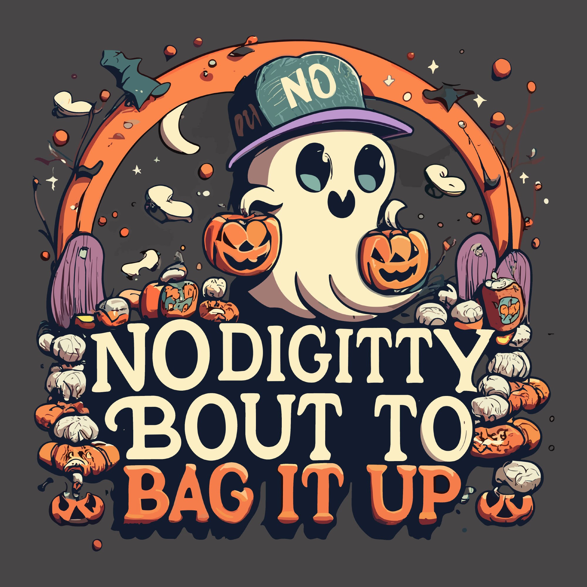 No Diggity Bout to Bag It up SVG, Halloween Svg, Cute Ghost Svg, Boy ...