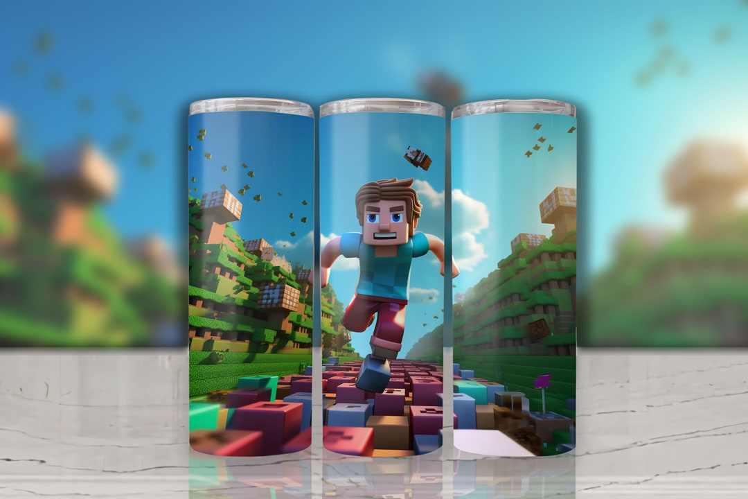 Minecraft Tumbler Wrap, 20oz, Gaming, Sublimation, Kids, Birthday, Mine ...
