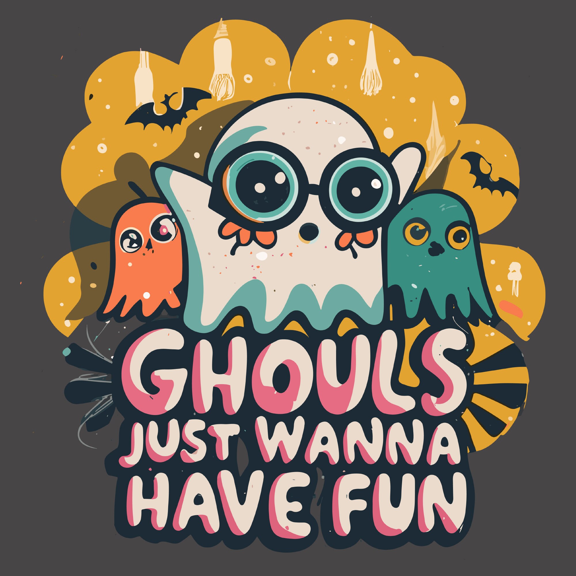 Ghouls Just Wanna Have Fun Halloween Image PNG and SVG Format Spooky ...