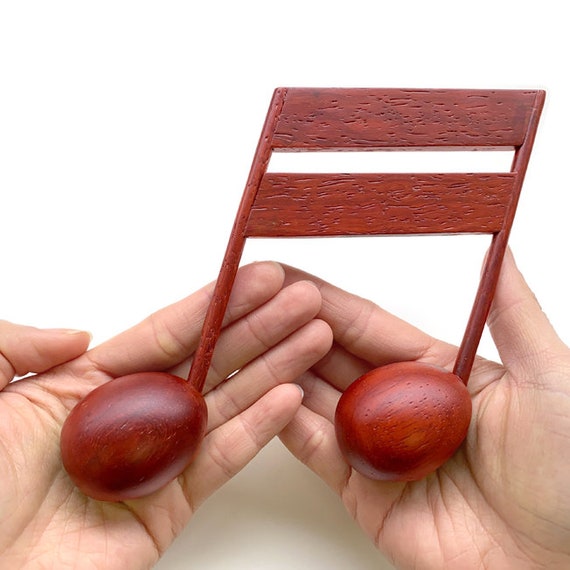 Ornaments & Accents Eighth Note Musical Note Paperweight Wood Craft in ...