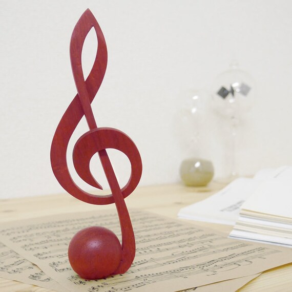 Ornaments & Accents Eighth Note Musical Note Paperweight Wood Craft in ...