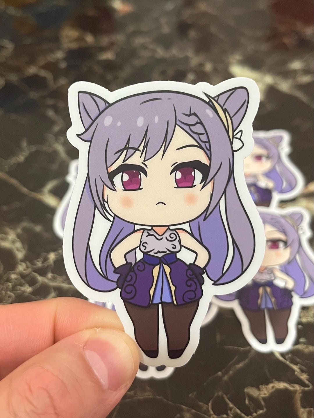 Keqing Chibi Sticker genshin Impact - Etsy