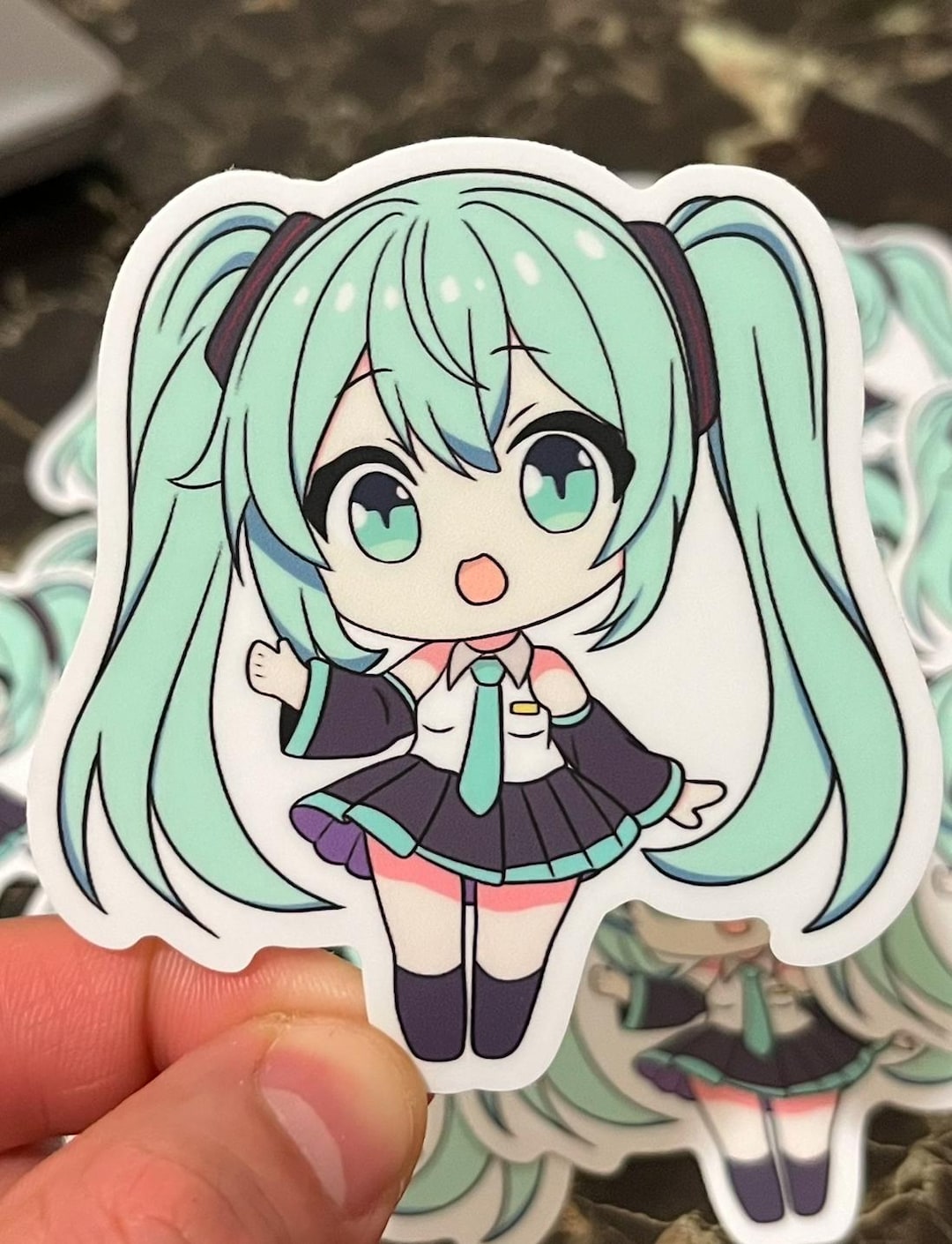 Hatsune Miku Chibi Sticker - Etsy