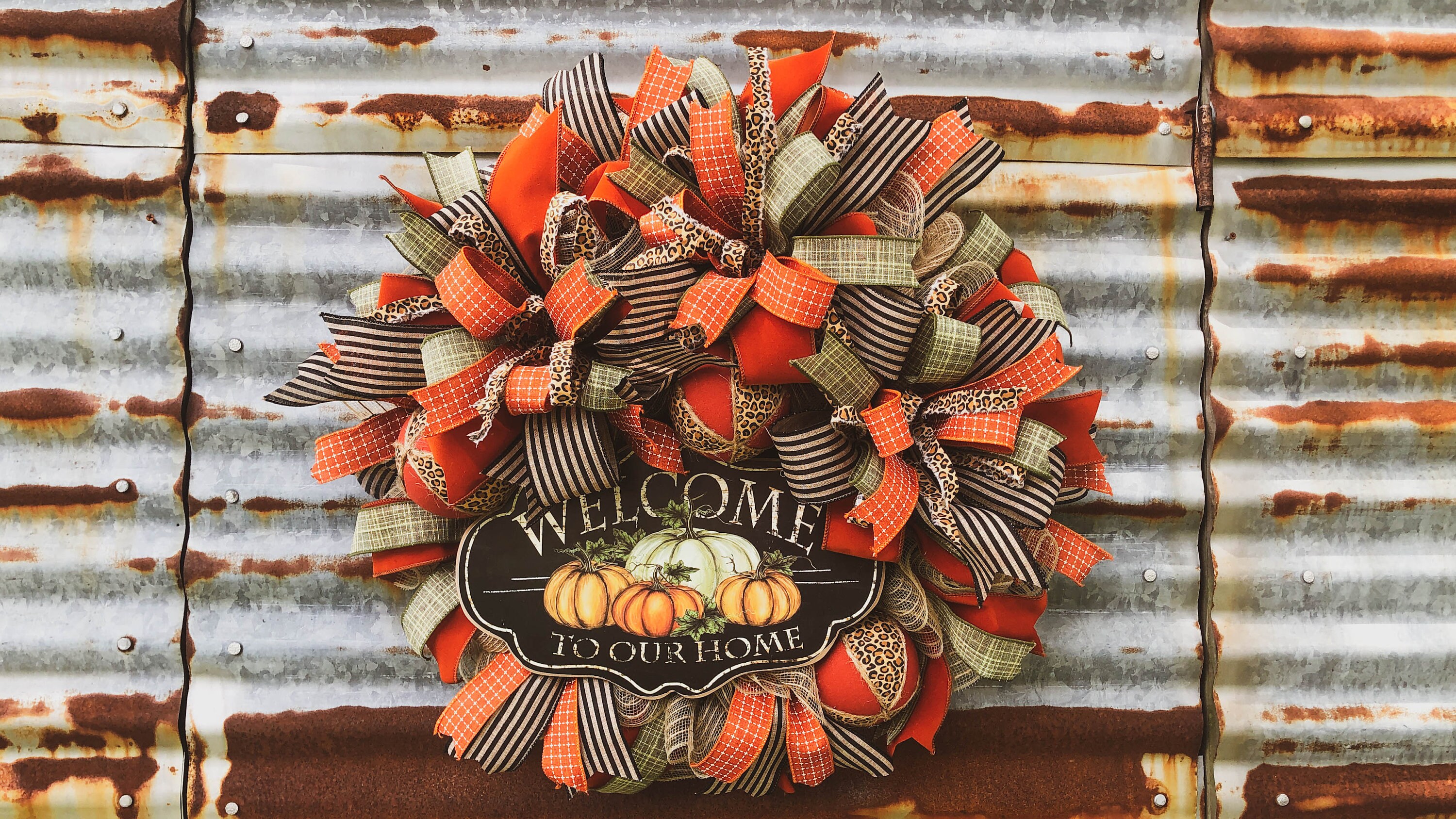 Fall Deco Mesh Wreath Fall Welcome Wreath Autumn Front Door - Etsy