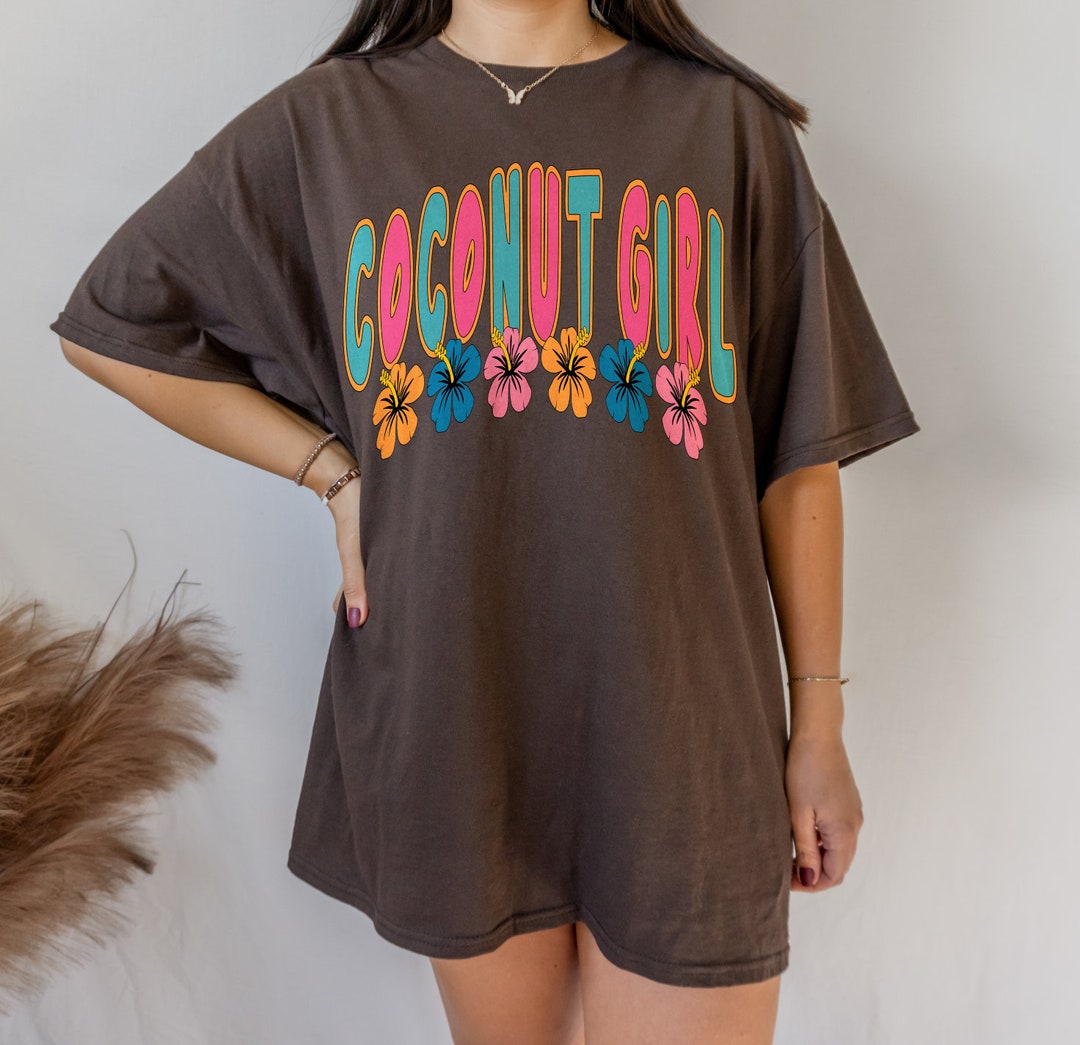 Coconut Girl Shirt, Beach Tshirt, VSCO Girl, Beach Bum Shirt, Clothing ...