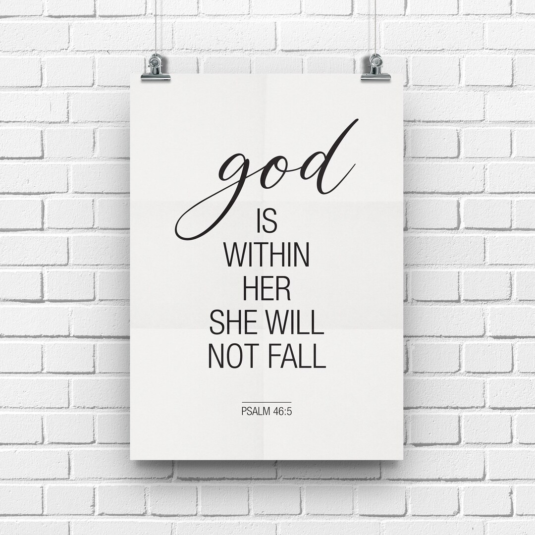 Religious Art, Bible Verse Prints, Christian Wall Art, Psalm 46:5 ...
