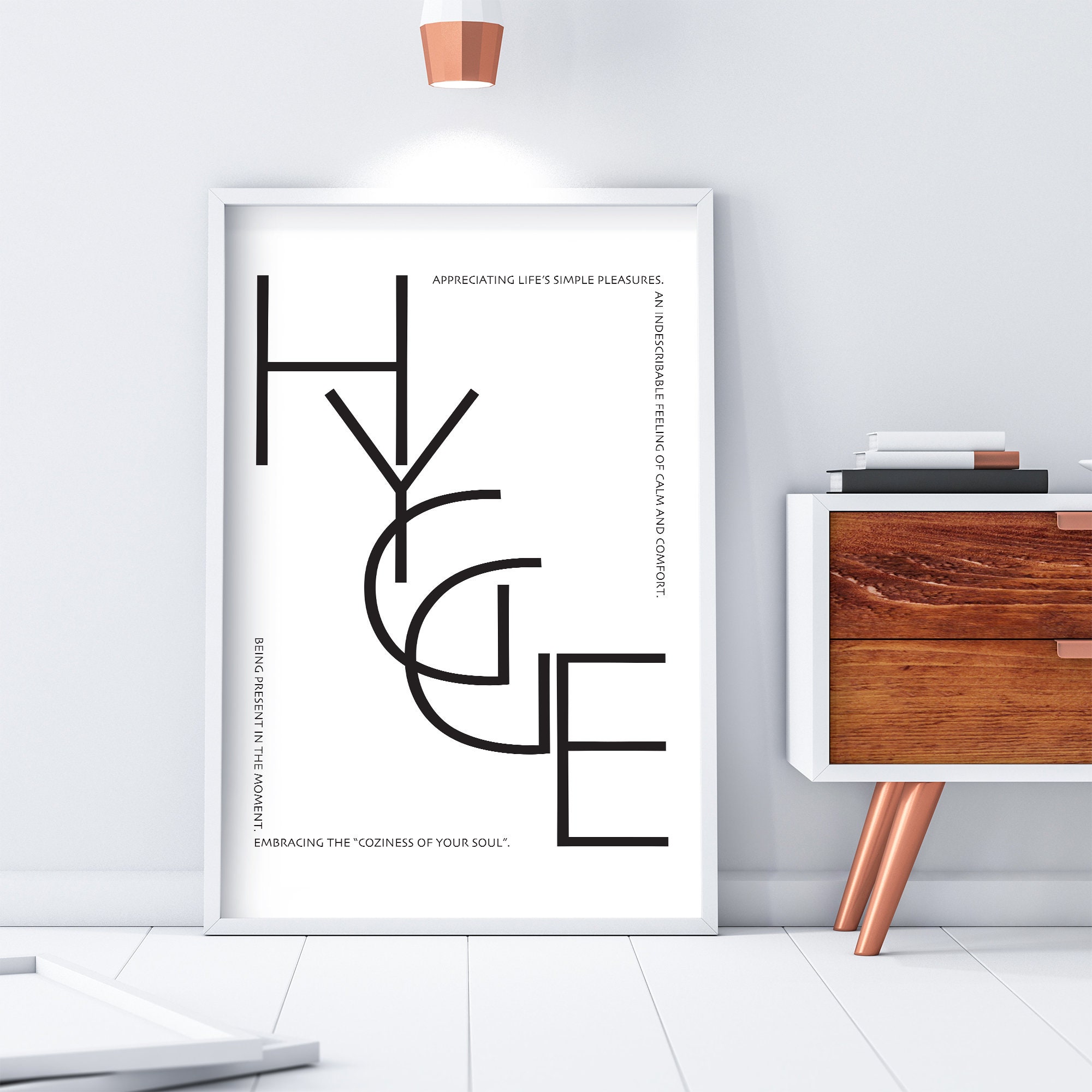 Hygge Definition Print, Hygge Sign Wall Art, Apartment Decor, Poster ...