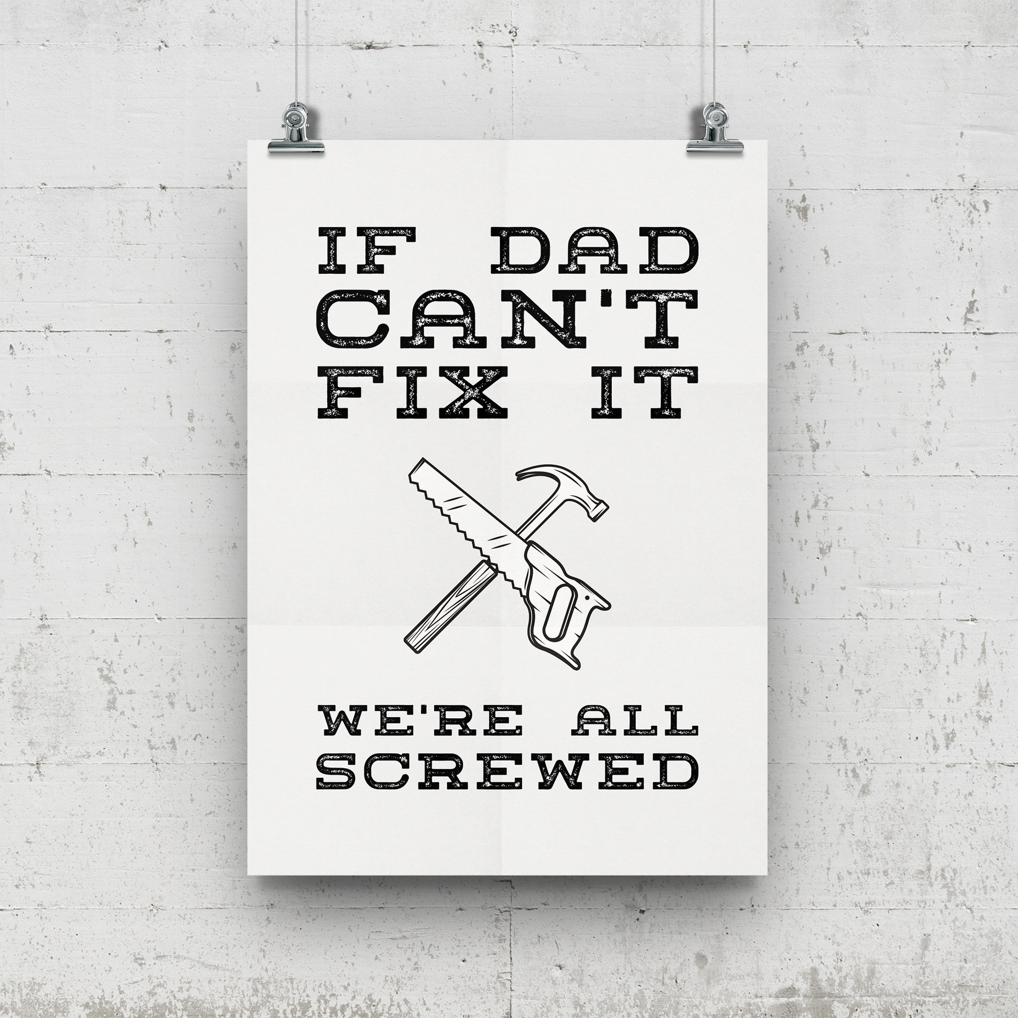 Gift for Dad, Man Cave Decor, Gift for Him, Dad Fix It, Dad Gift, Man ...