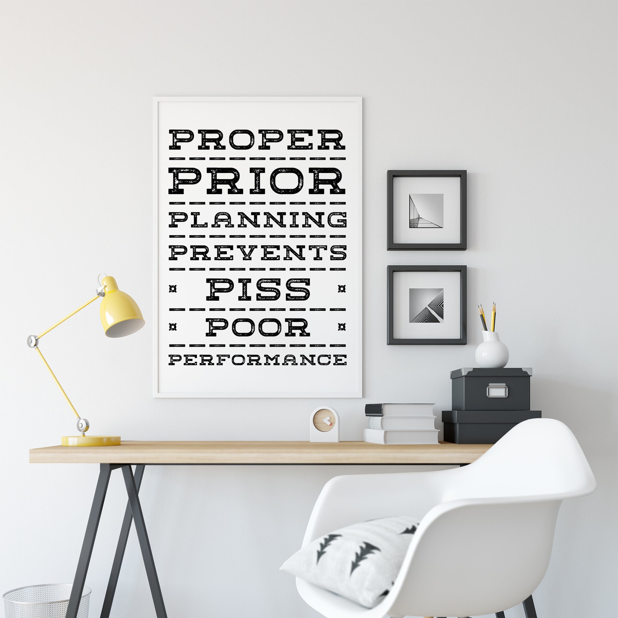 Proper Prior Planning, Military Poster Print, Coach Gift, the 7 Ps ...