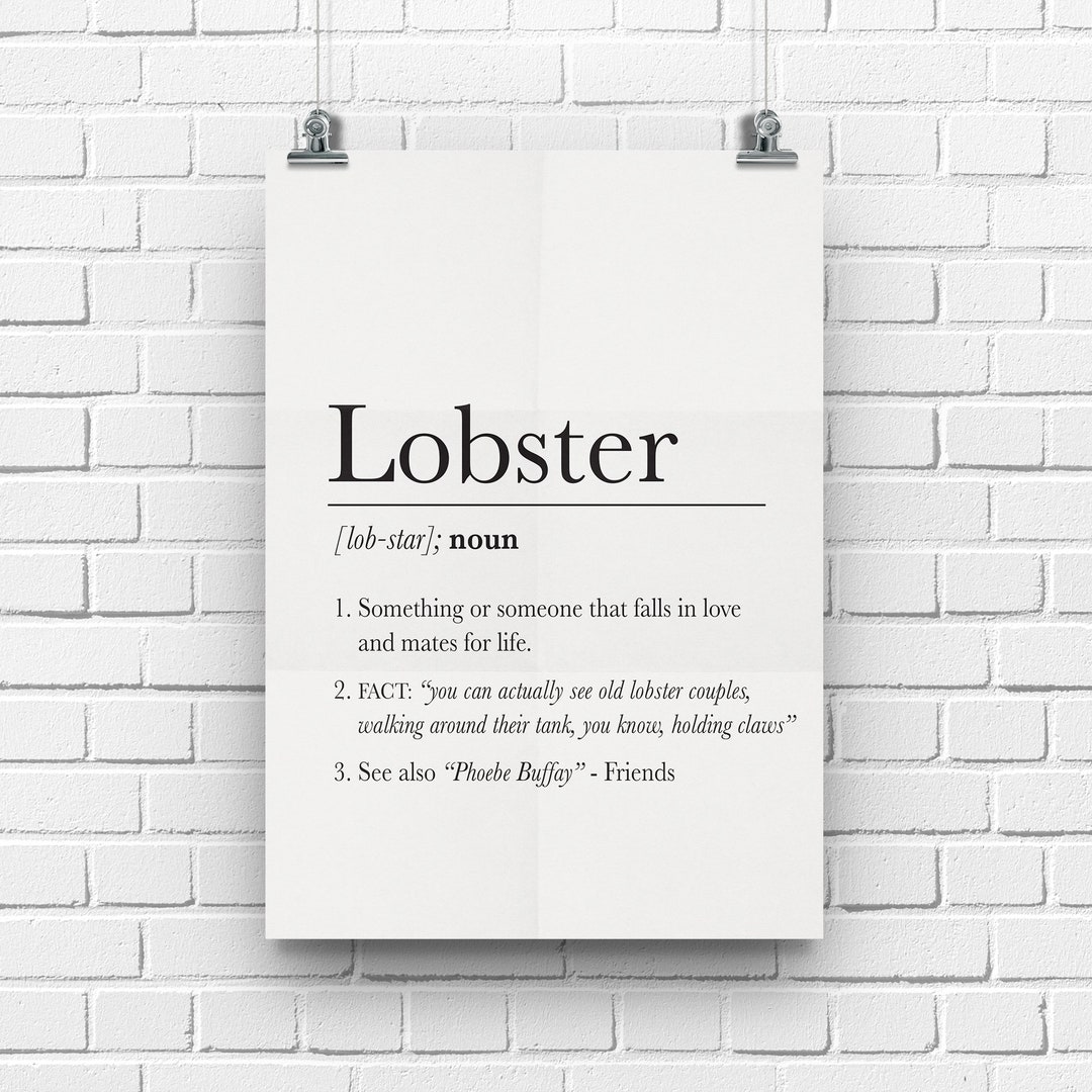 Friends TV Show, Lobster Definition Print, Phoebe Buffay Friends, Funny ...