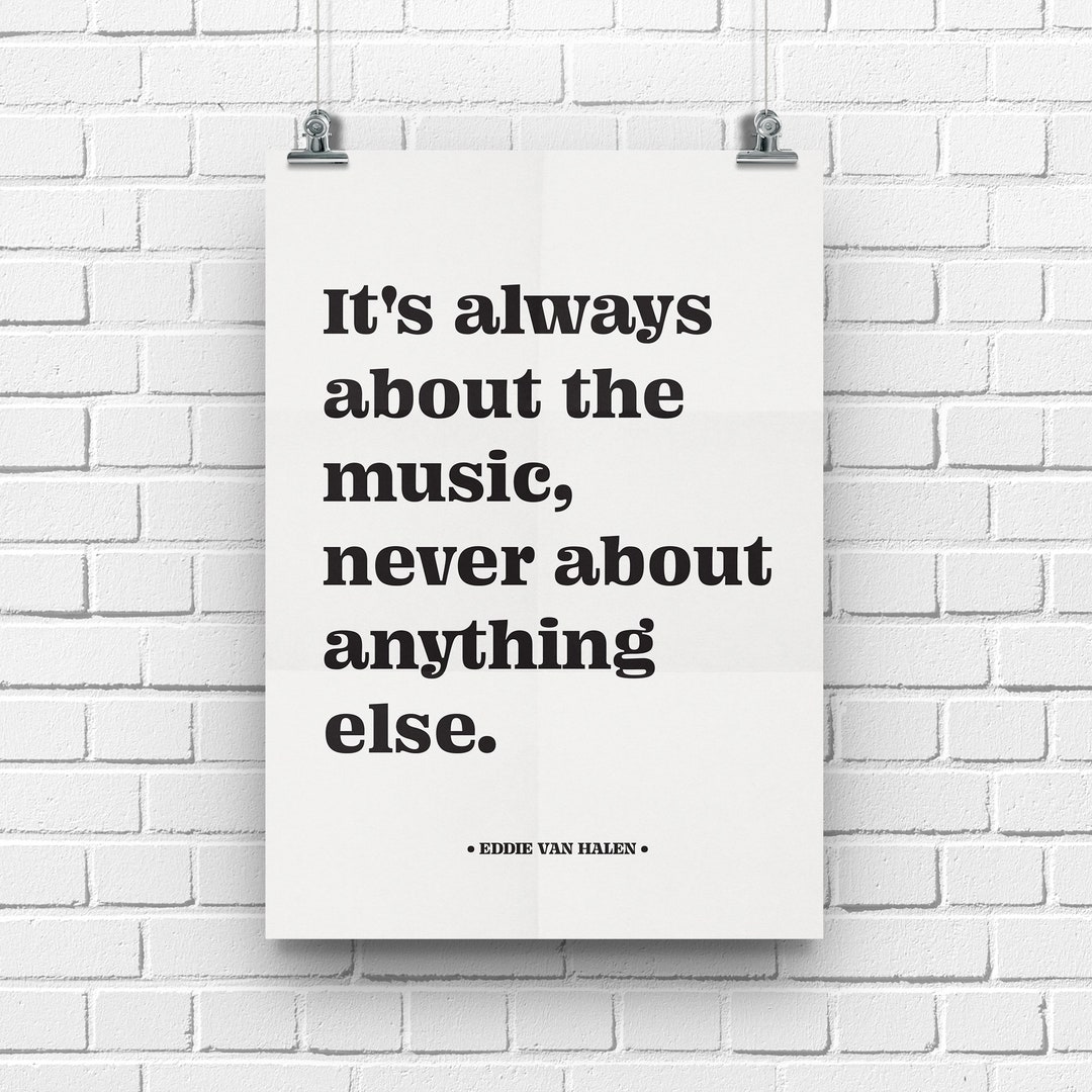 Eddie Van Halen, Van Halen Lyrics, Guitarist Gift, Musician Poster ...