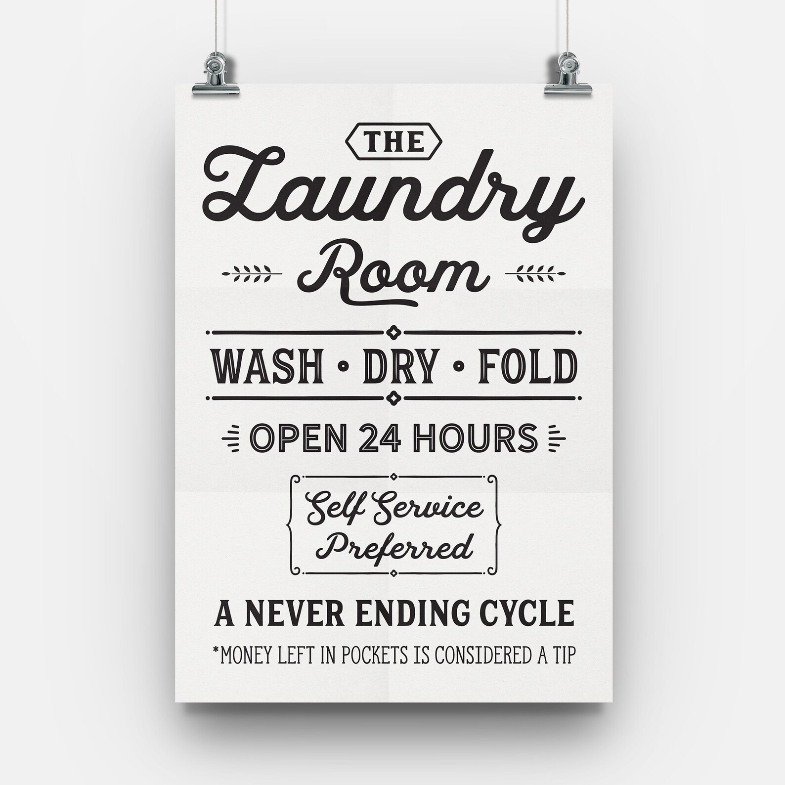 Laundry Room Sign, Laundry Print, Laundry Sign Retro Poster, Laundry ...