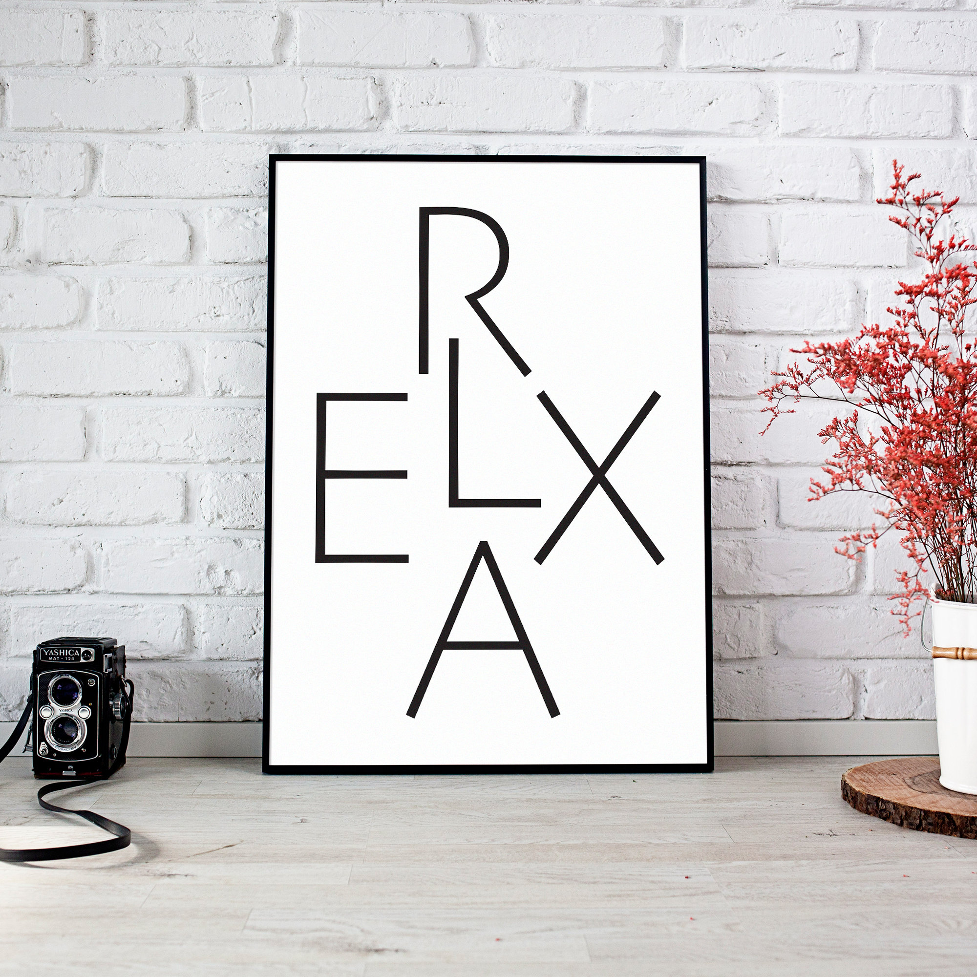 Relax Print, Typography Print, Minimalist Poster Print, Relax Sign ...