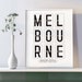 Melbourne Australia Print, Melbourne Coordinates, Australia Poster ...