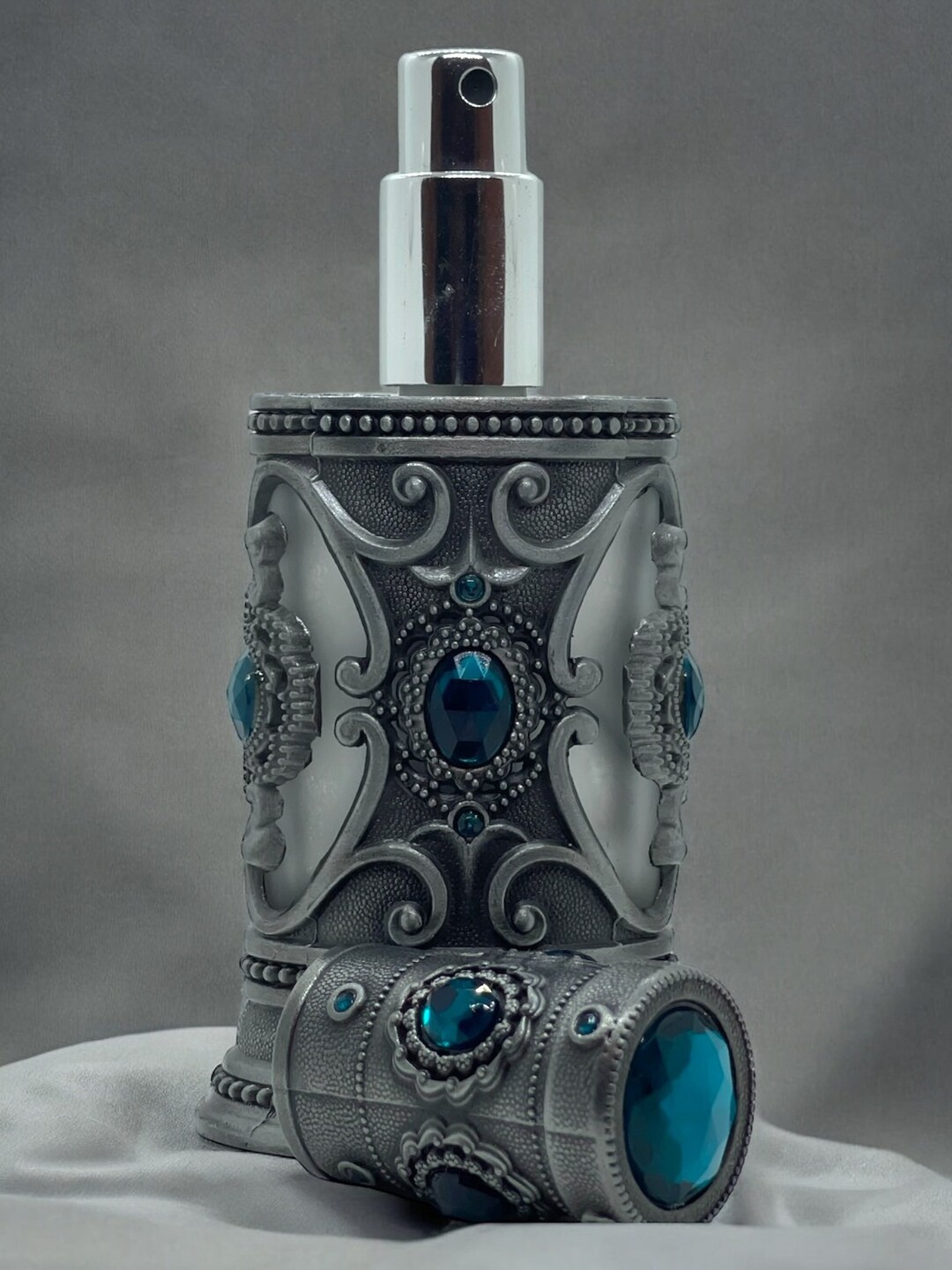 Divineelixirs I Perfume - Arabian Jewel Perfume Bottle, Blue Chrome ...