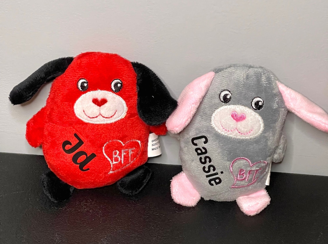 Personalized Valentine Plush Set: Matching Mini Plushies - Etsy