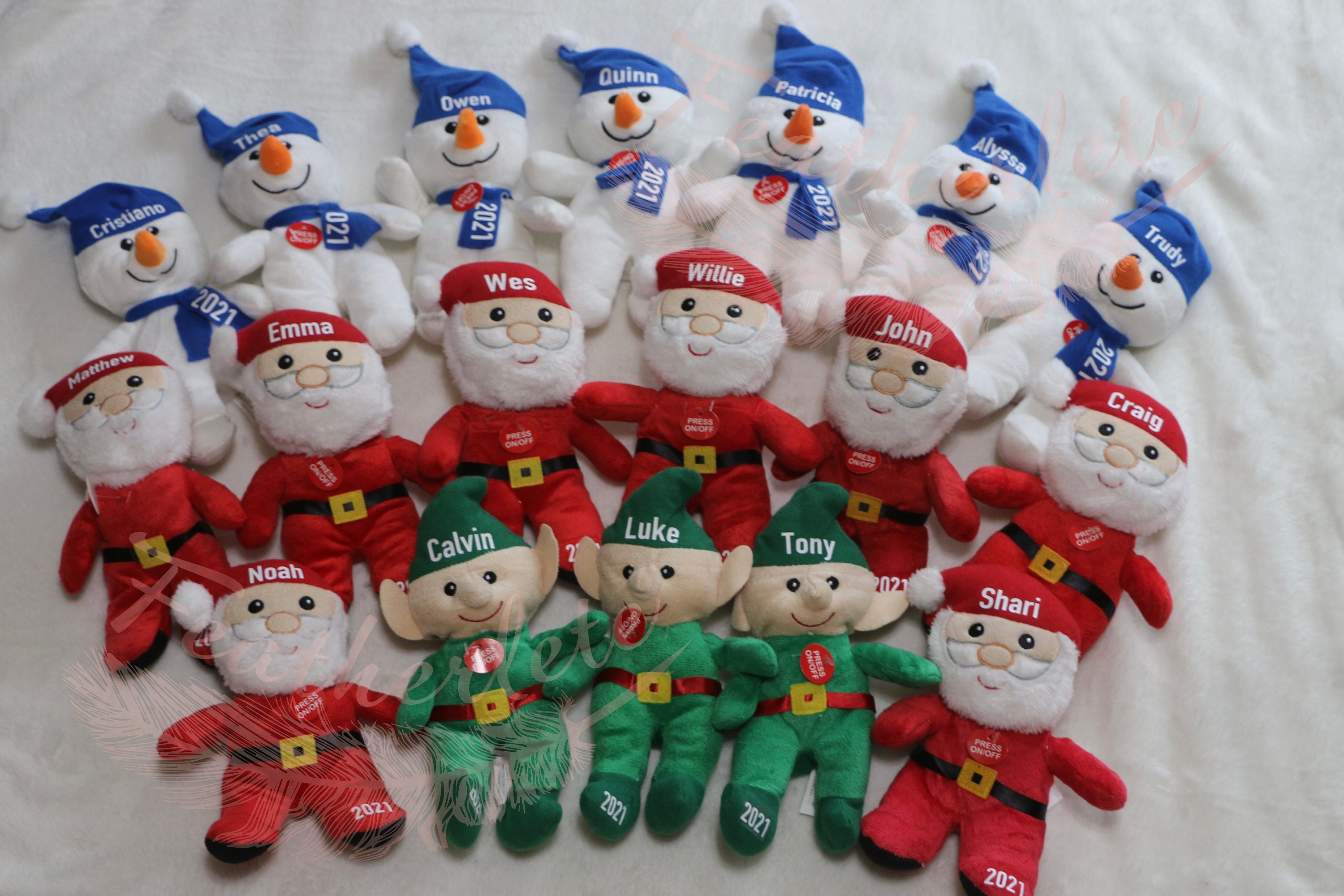 Personalized Musical Christmas Plush: Santa, Snowman, Elf - Stocking ...