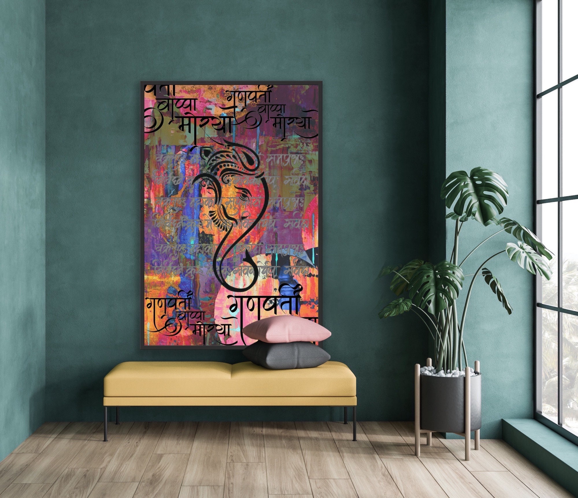 Printable Ganesh Art, Digital Ganesh Art, Ganpati Art - Etsy