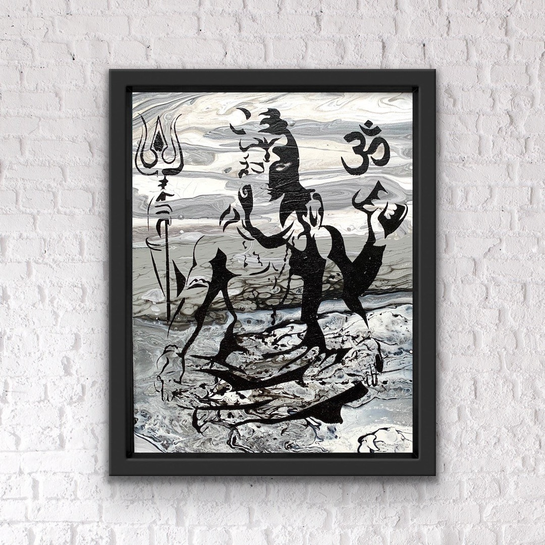 Shiva Painting - Lord Shiv Art - Abstract Shiv Art - Original Hand ...