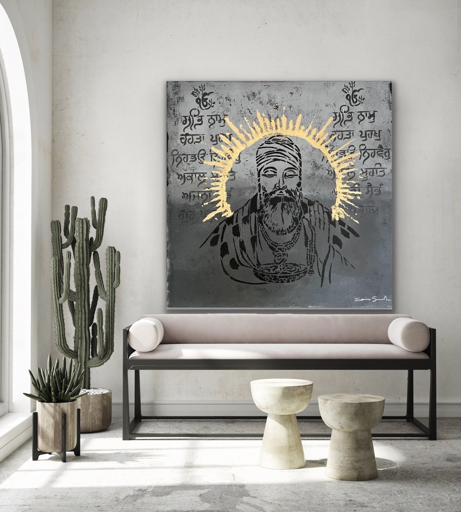 Guru Nanak Dev Ji Art Mool Mantar Mool Mantra Guru Nanak Abstract Art ...