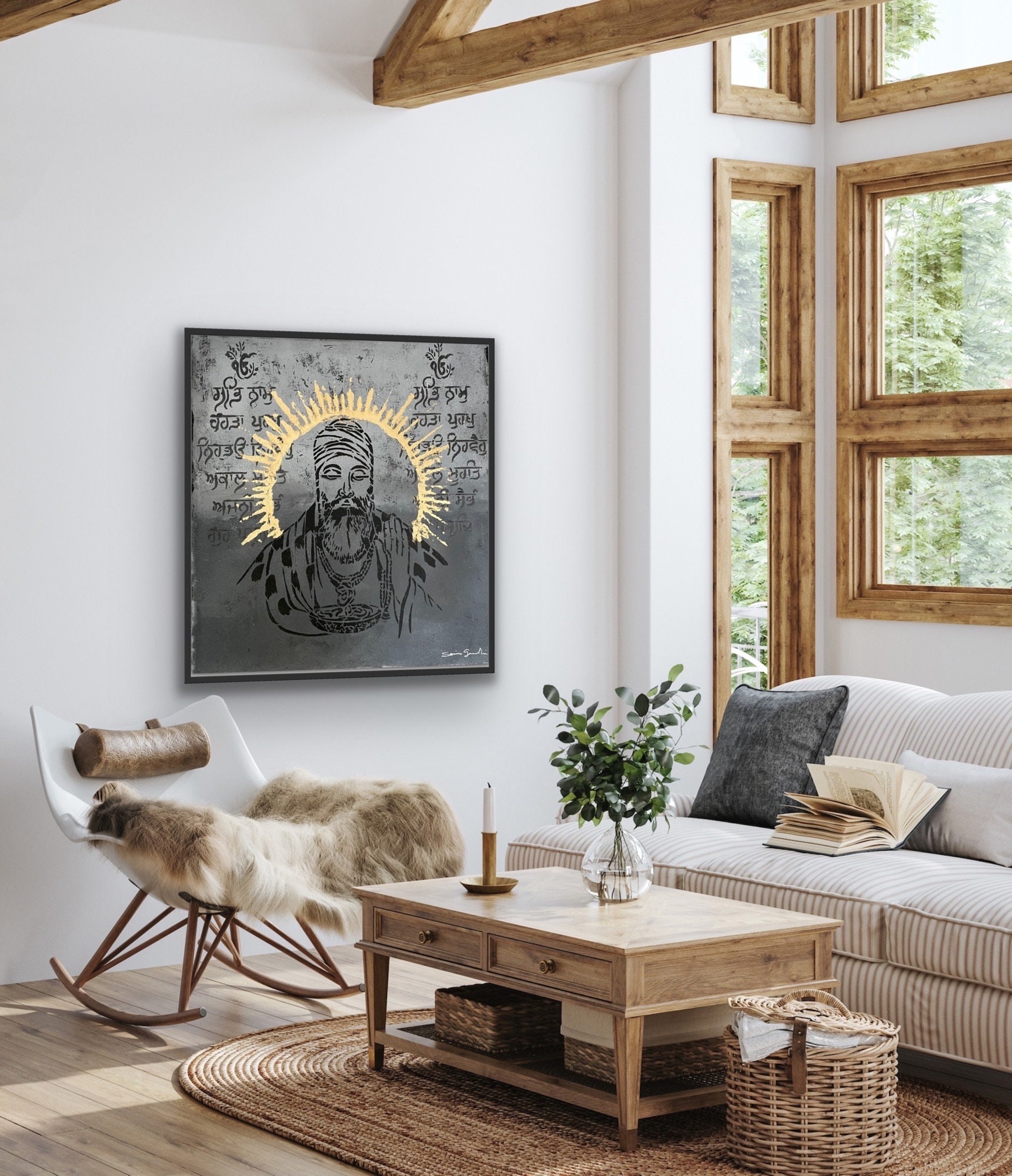 Guru Nanak Dev Ji Art Mool Mantar Mool Mantra Guru Nanak Abstract Art ...