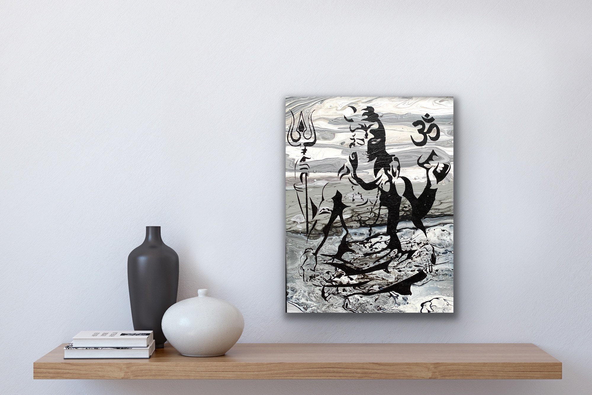 Shiva Painting Lord Shiv Art Abstract Shiv Art Original | Etsy