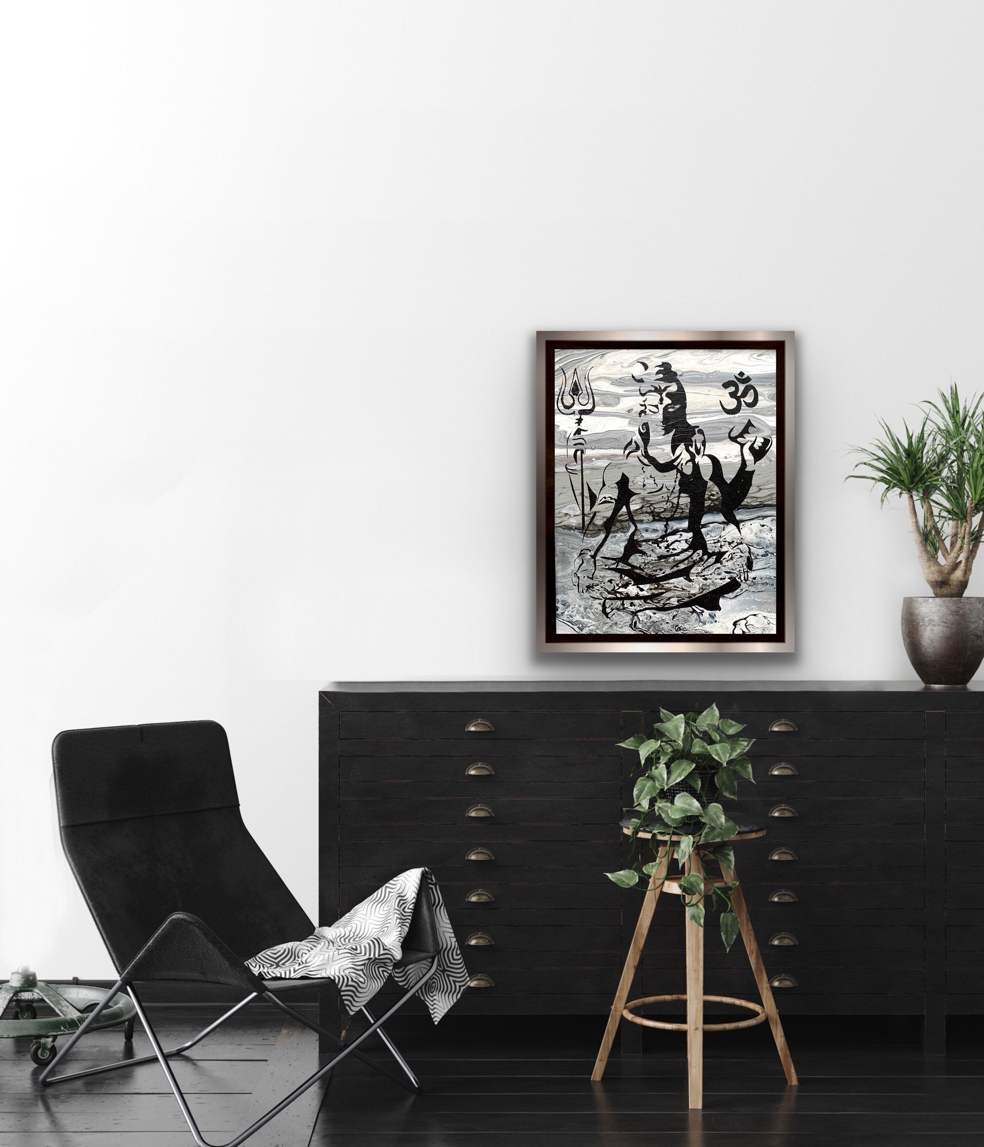 Shiva Painting Lord Shiv Art Abstract Shiv Art Original - Etsy