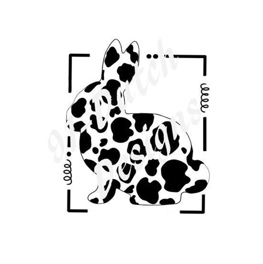 Cow Print Bunny, Cow Bunny Love, Barnyard Animals SVG, Cow Graphic PNG ...