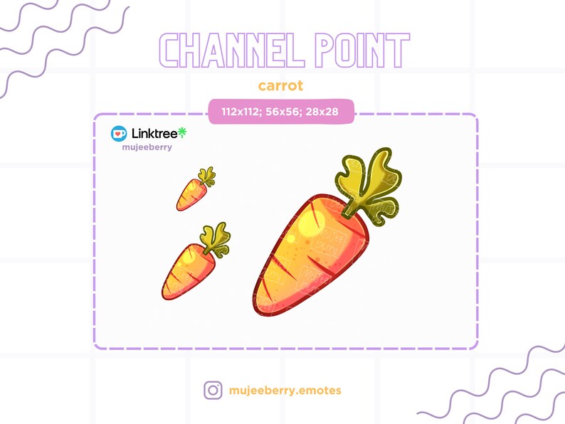 Carrot Channel Point | Cute Vegetables | Twitch | Discord | Reward Icon ...