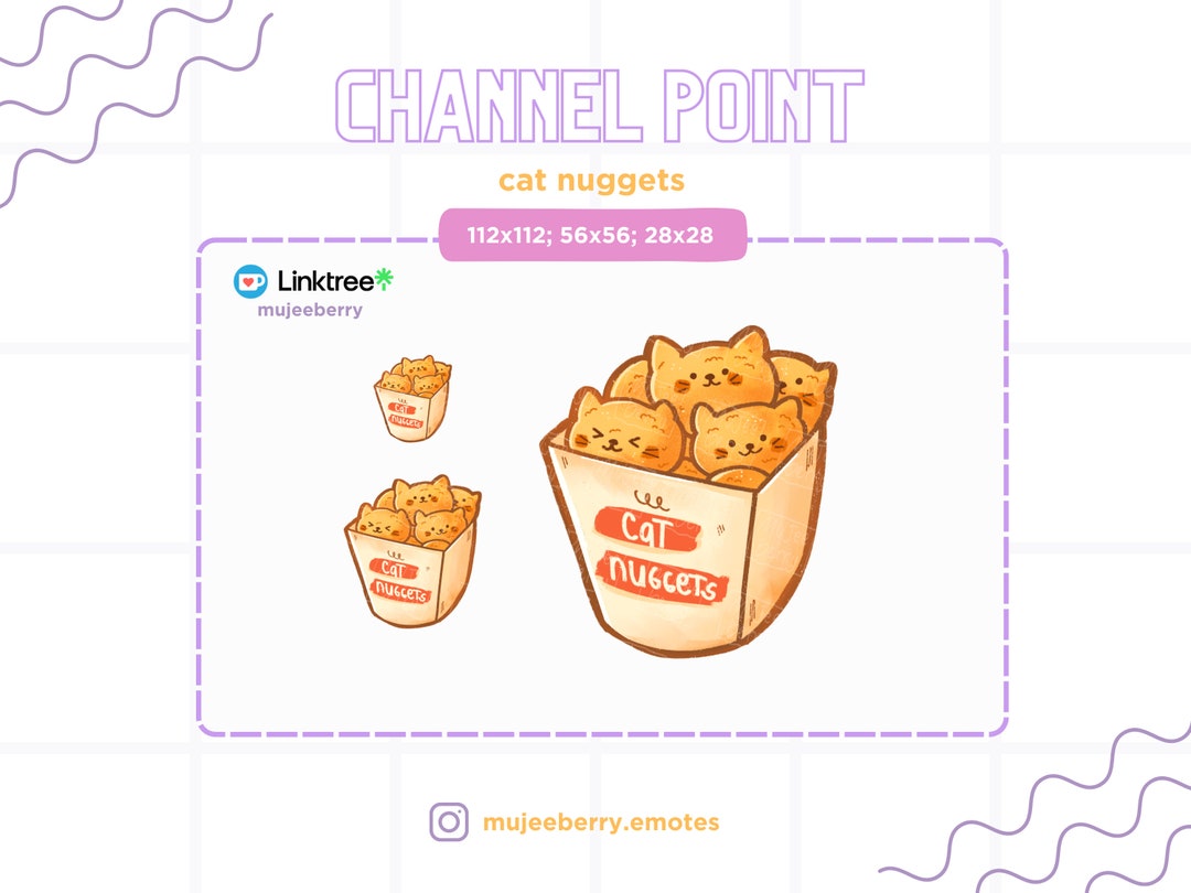 Cat Nuggets Channel Point Kitten Nuggets Cute Food Snack Fried Twitch ...