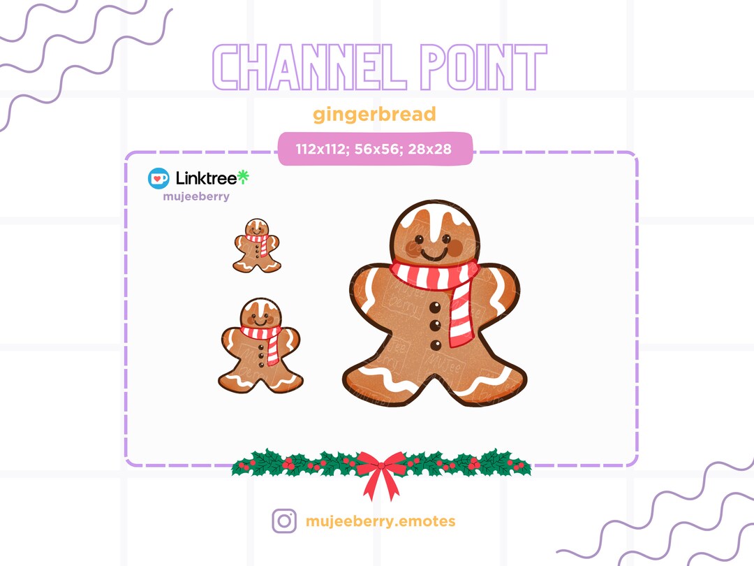 Gingerbread Man Cookie Biscuit Christmas Channel Point Twitch Cute ...