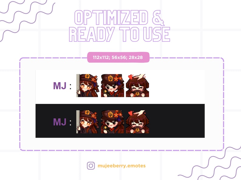 Hu Tao Emotes Set Genshin Impact Twitch Discord Streamer Graphics Chibi ...