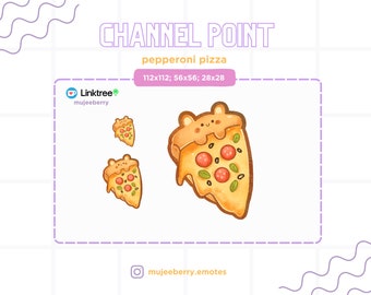 Pepperoni Pizza Yummy Cute Tasty Food Channel Point Icon Twitch - Etsy