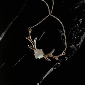 Stag Sterling Silver Necklace Shadow and Bone Amplifier | Etsy