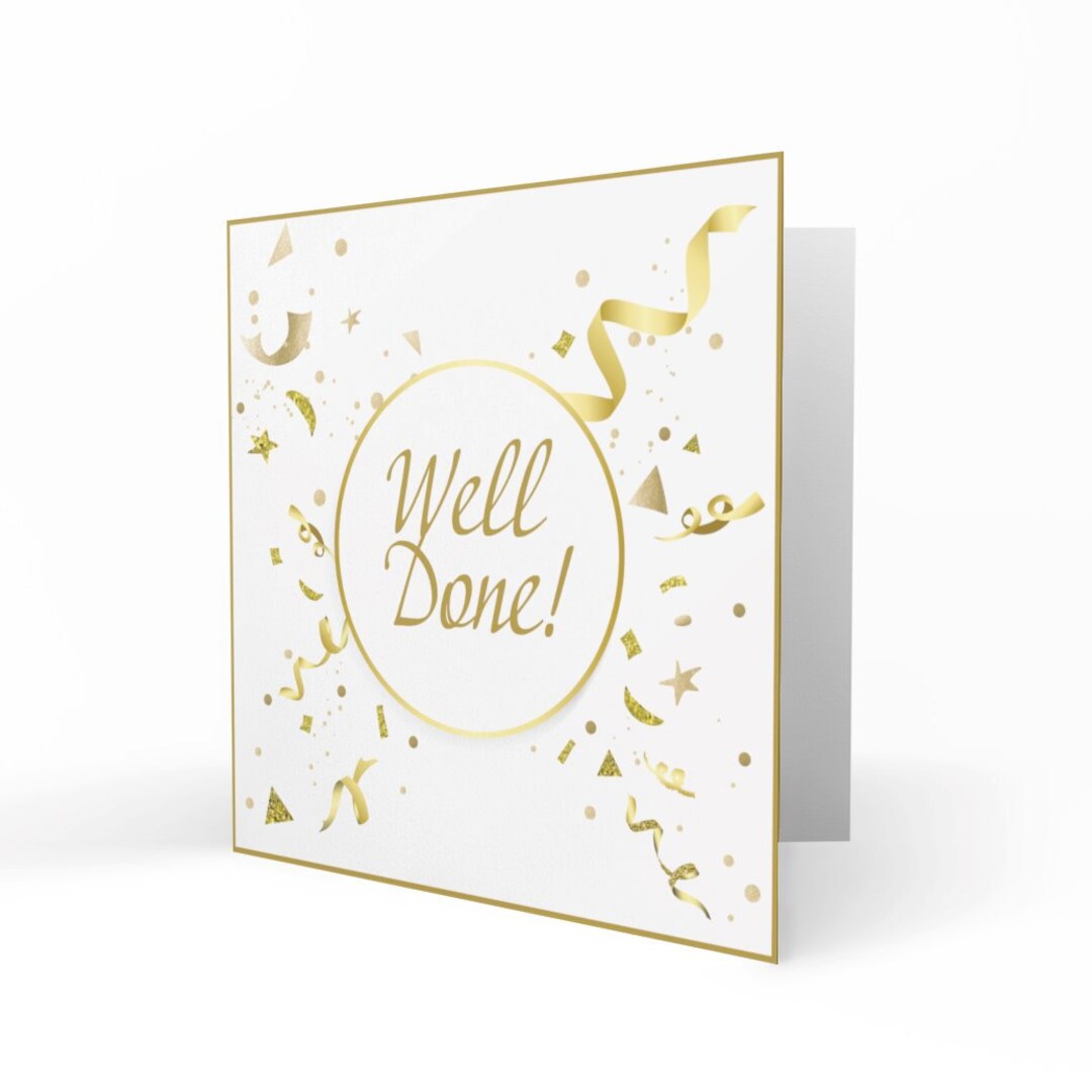 Congratulations Cards Well Done - Etsy