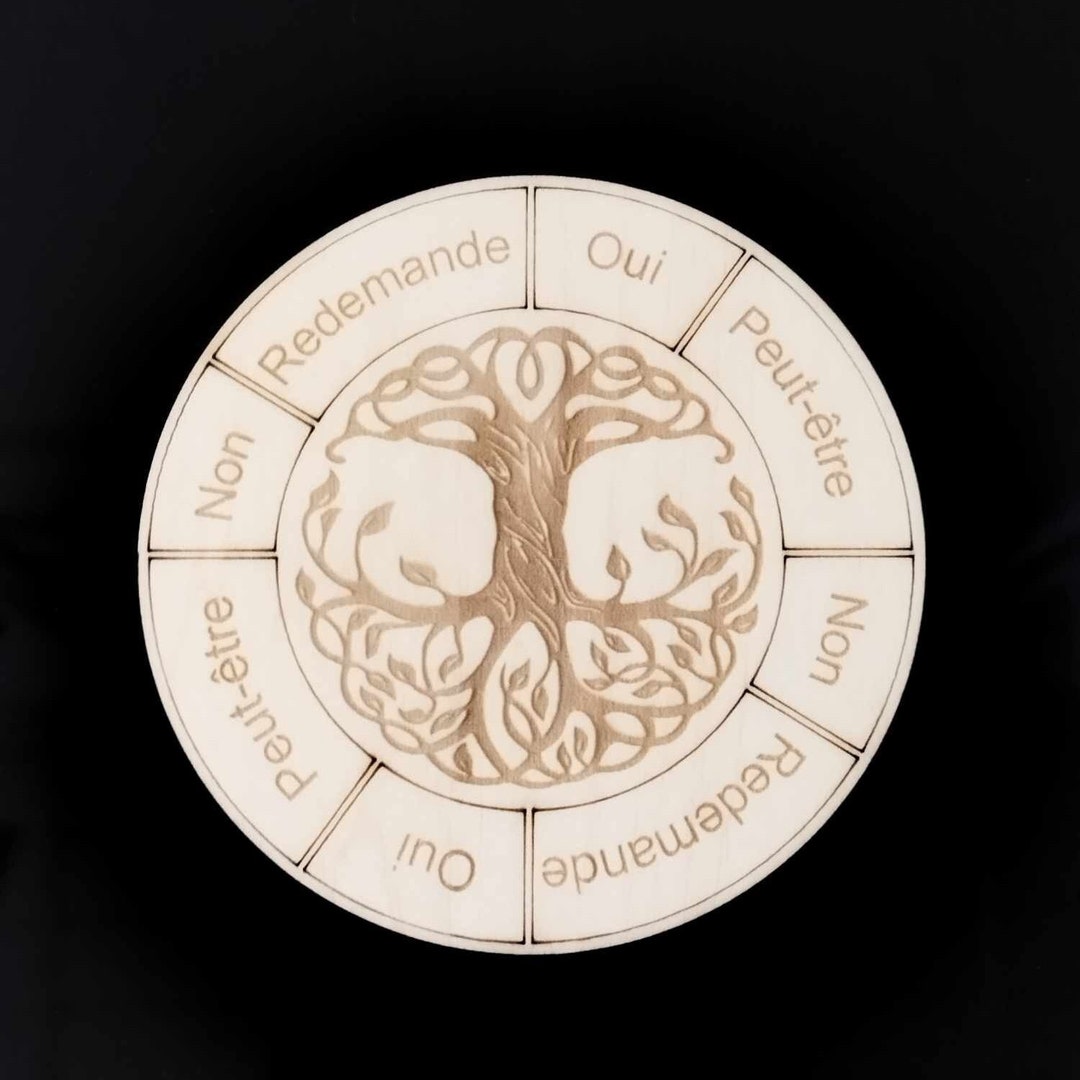 Dowsing Plate Pendulum Clairvoyance Wood Made in France for Divinatory ...