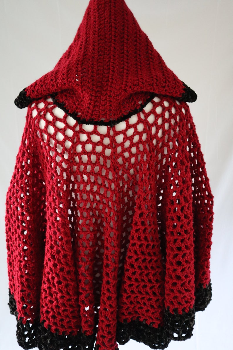 Crocheted Capelet | Hooded Cape | Gothic Victorian | Witches Cloak ...