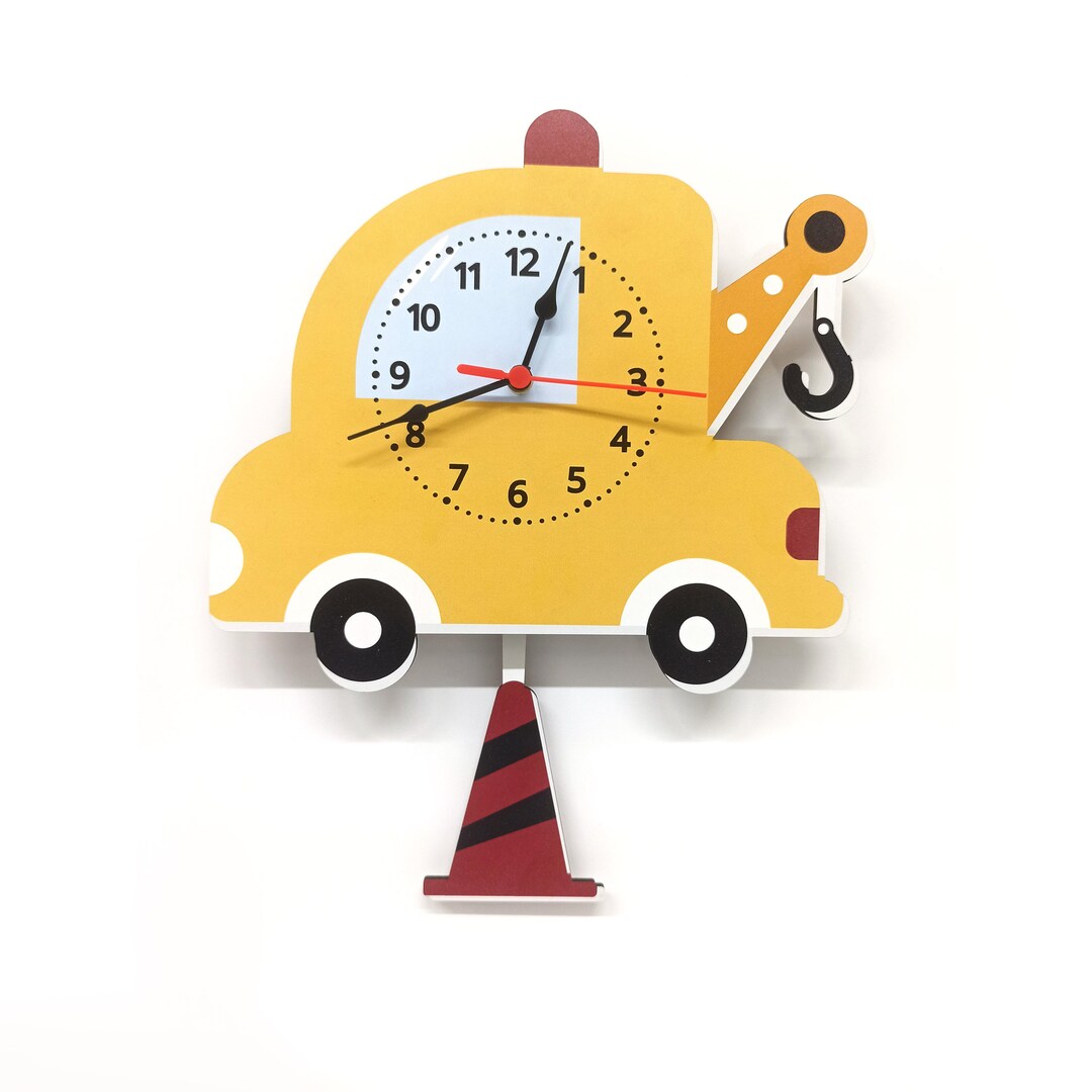 Tow Truck Wall Pendulum Clock Pendulum Wall Clock Baby - Etsy