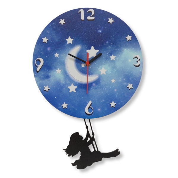 Swinging Girl Clock - Etsy