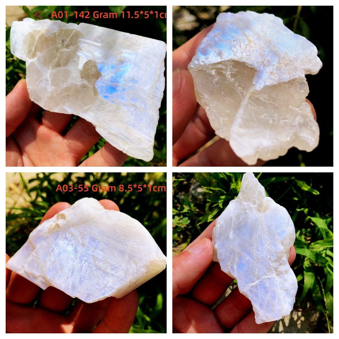 AAA Grade Moonstone Slice, Rainbow Moonstone Raw Natural Stone - Etsy