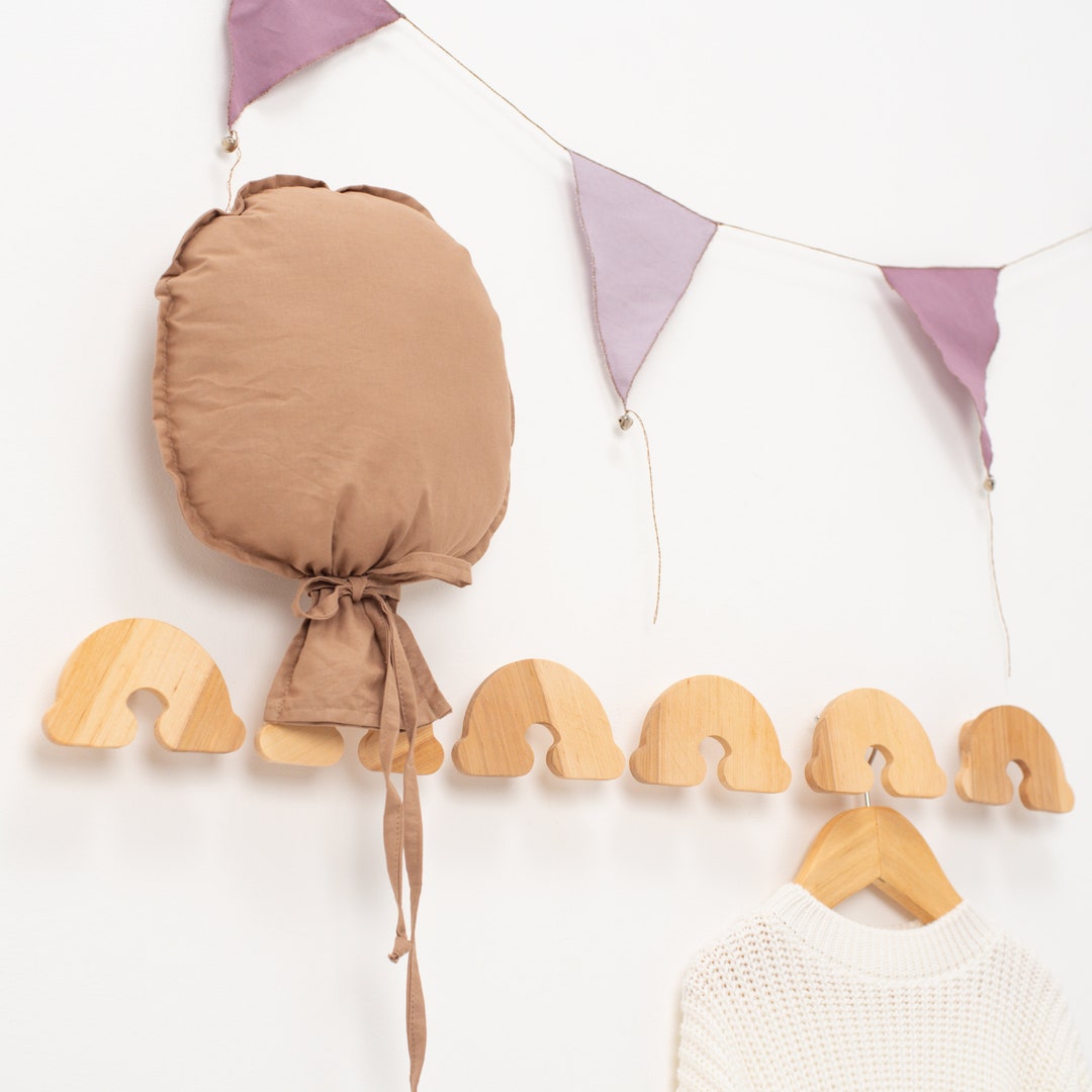 Rainbow Shape Hooks, Rainbow Decor, Kids Coat Rack, Kids Bedroom Decor ...