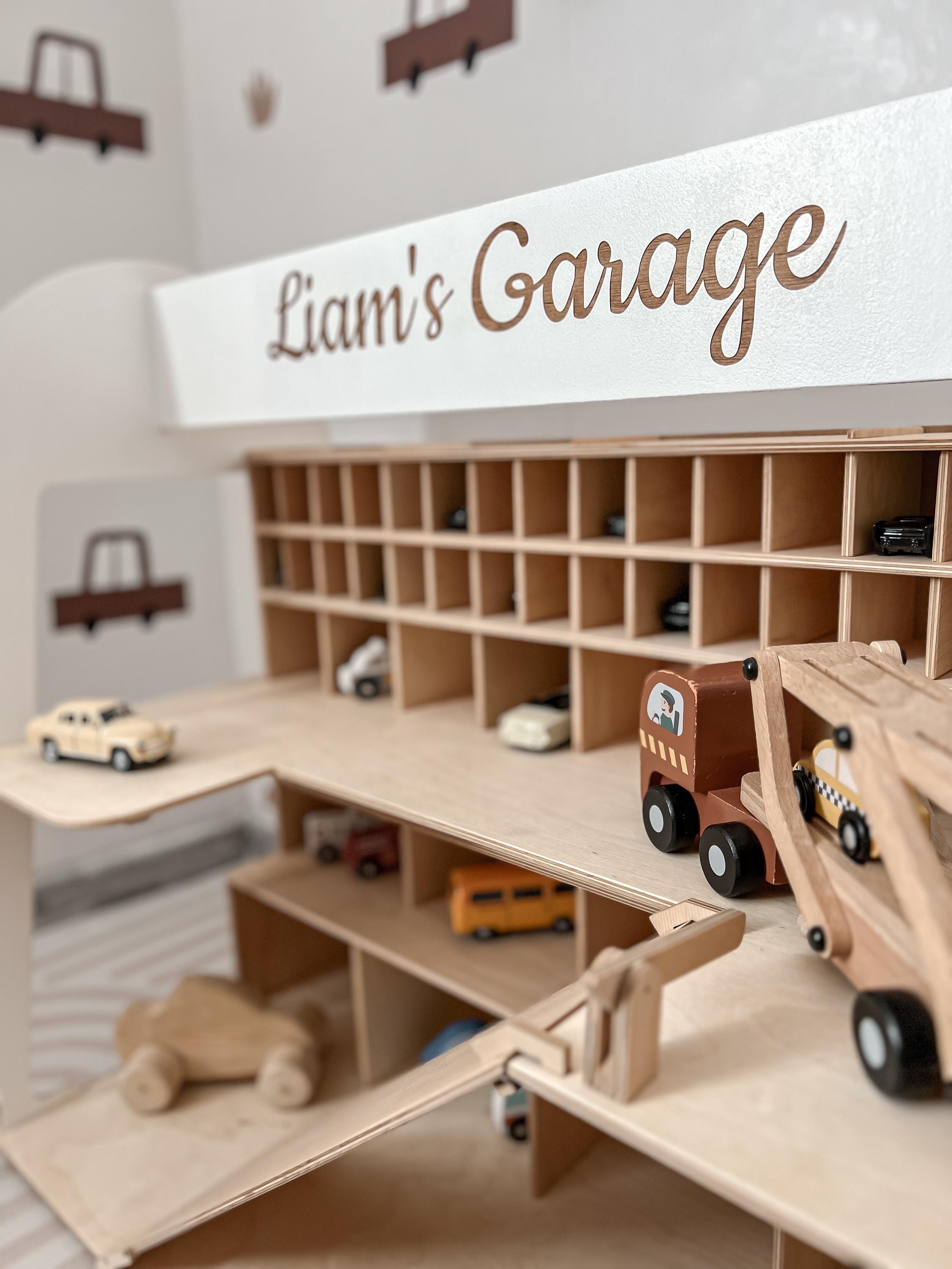 Car Garage, Toy Car Storage, Wooden Toy Car Garage, Hot Wheels Garage ...