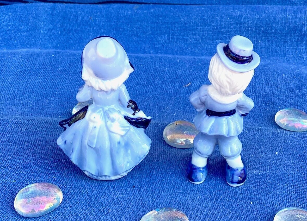 Vintage DUTCH 1960's Blue/white Boy & Girl Porcelain Figurines - Etsy
