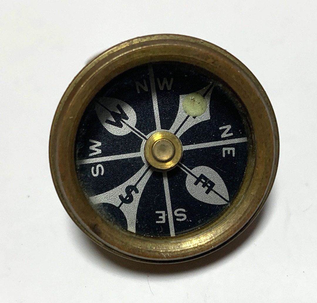 Vintage Brass Pin-on MARBLES Compass Gladstone MI U.S.A. - Etsy