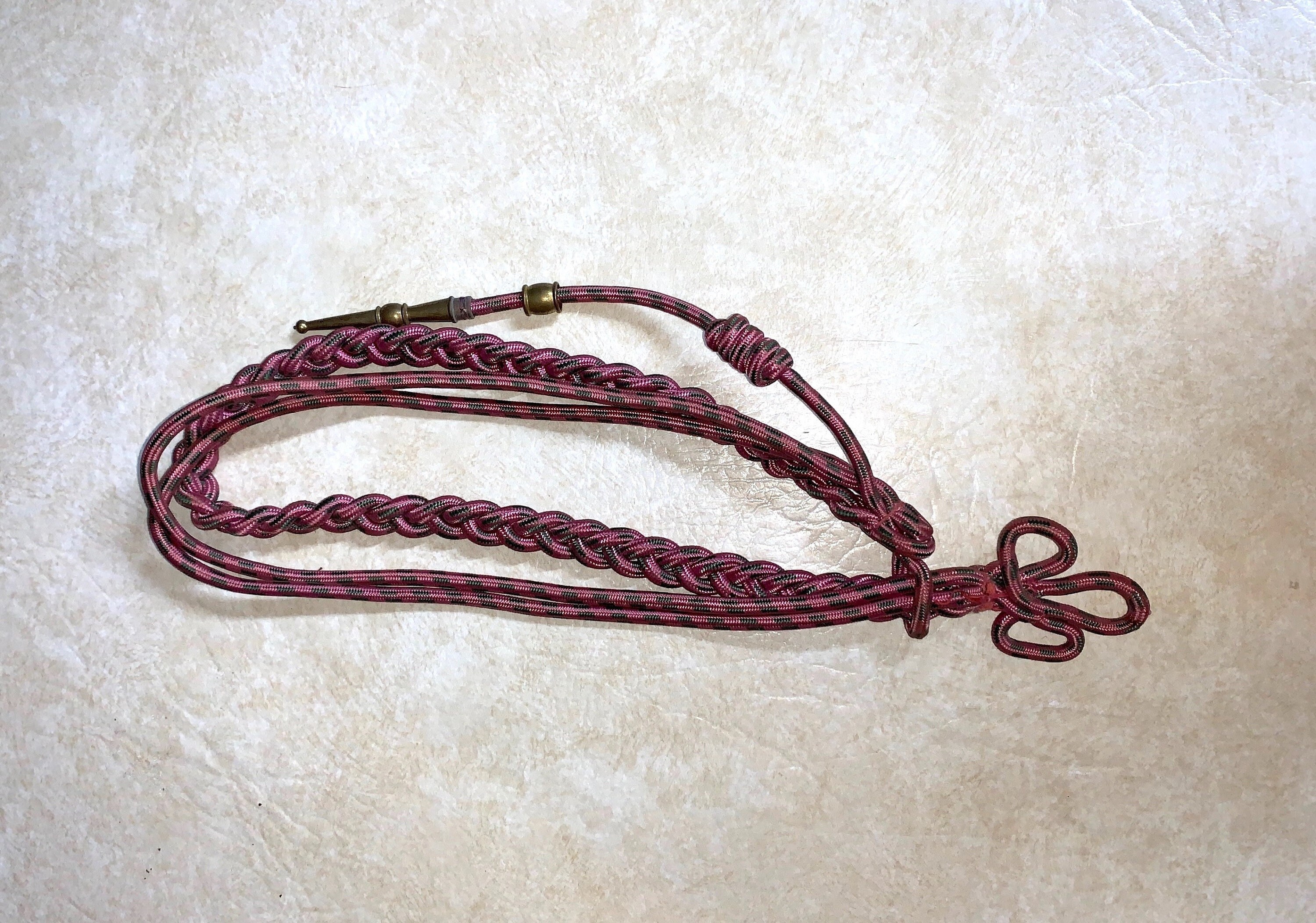 Vintage WW2 Era, U.S. Army Green/red Double Strand Shoulder Cord W ...